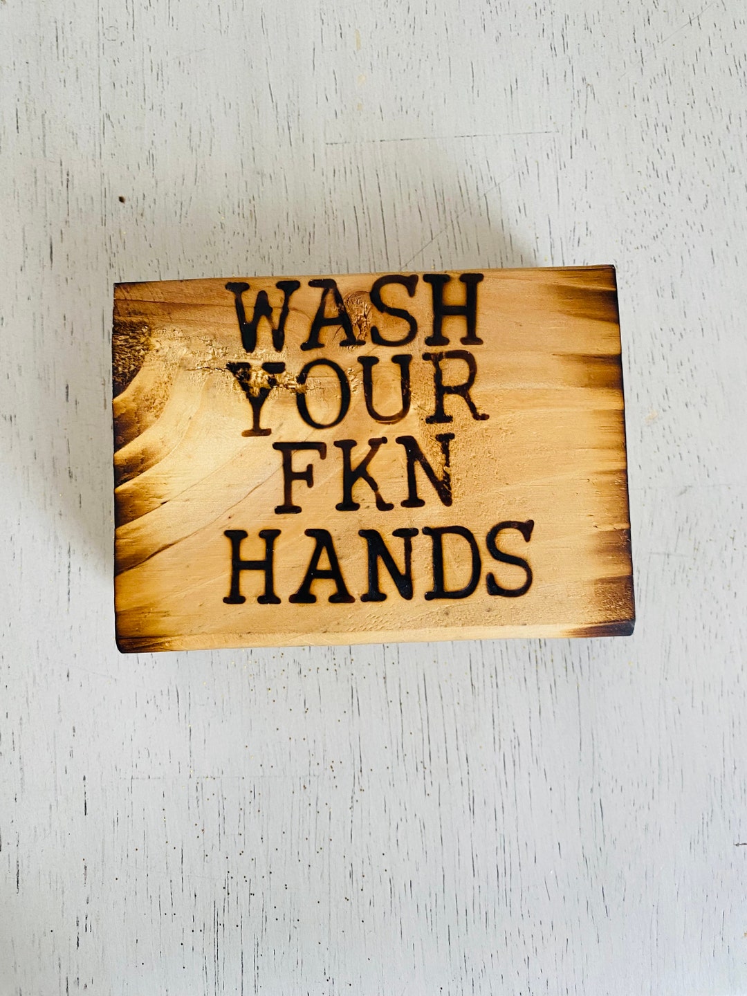 Wash Your Fkn Hands - Handmade Wooden Home Decor - Bathroom Humor - Etsy