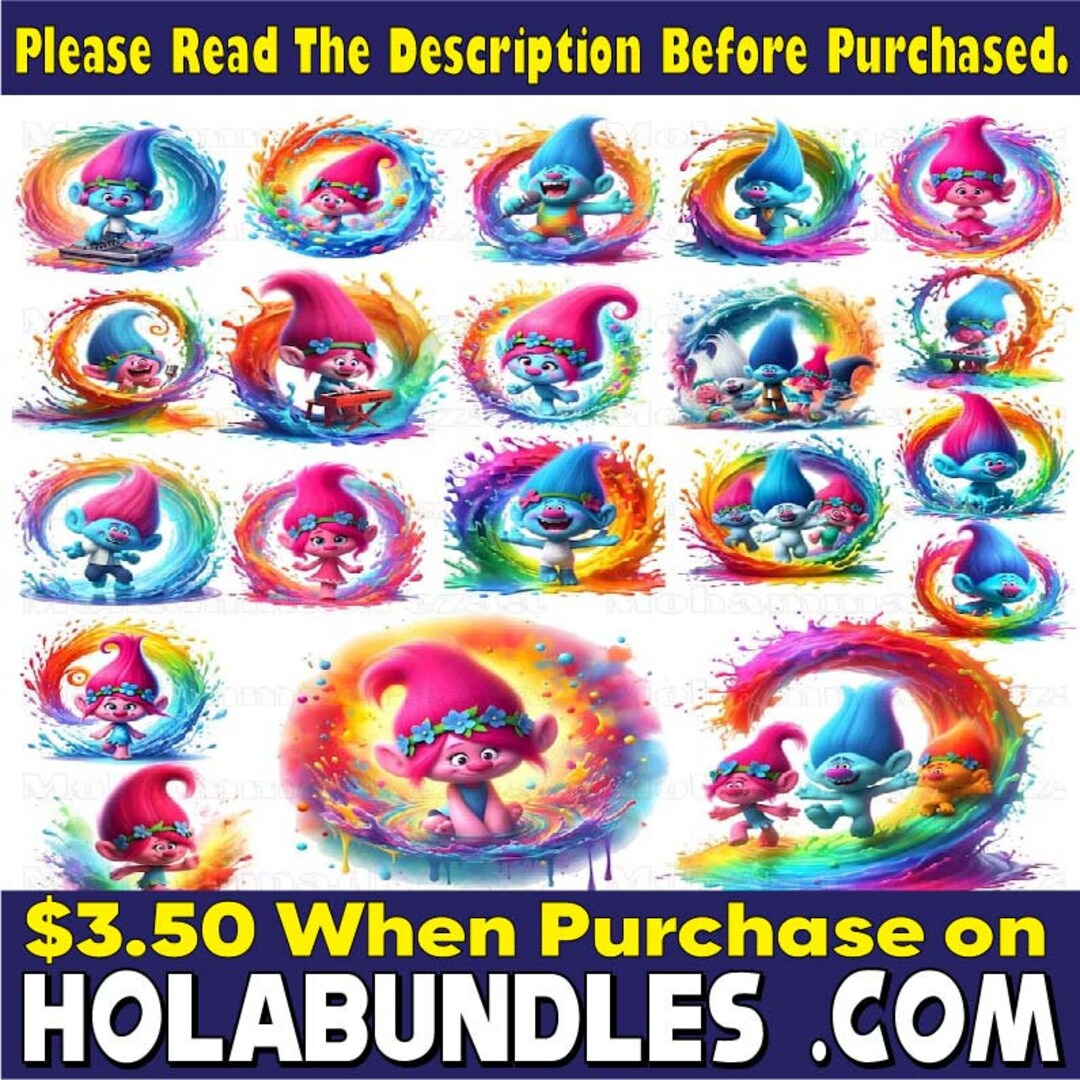 Trolls Band Together Splash and Watercolor PNG High-quality, Trolls ...