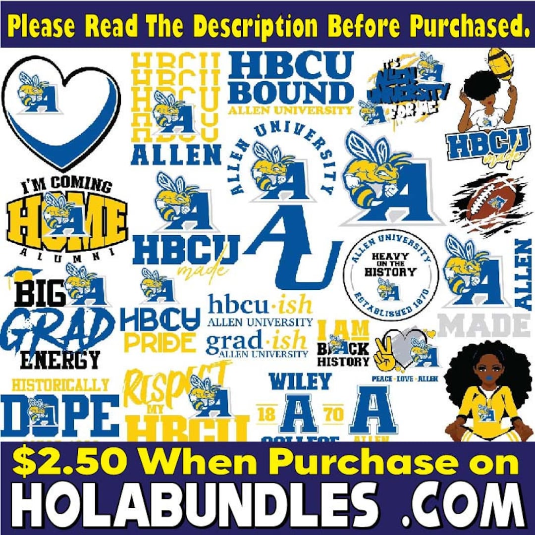 Allen University Svg & Hbcu Svg Bundle, High-quality Digital, Digital ...