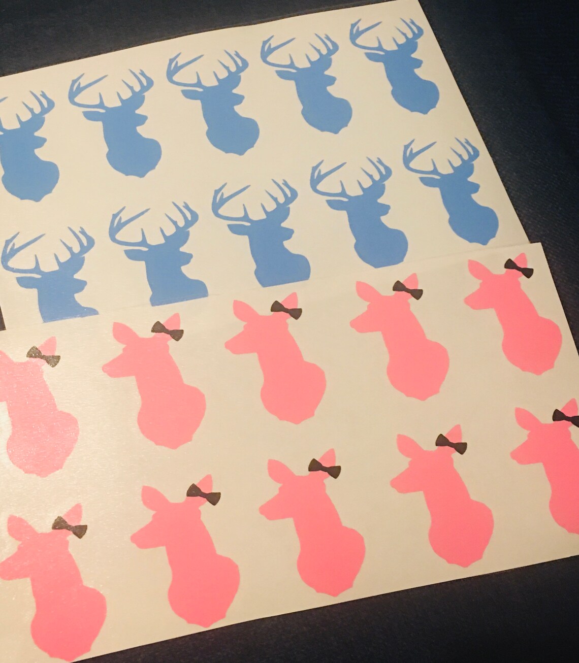 Buck or Doe Party DECALS Stickers Set of 20 Baby Gender Reveal | Etsy