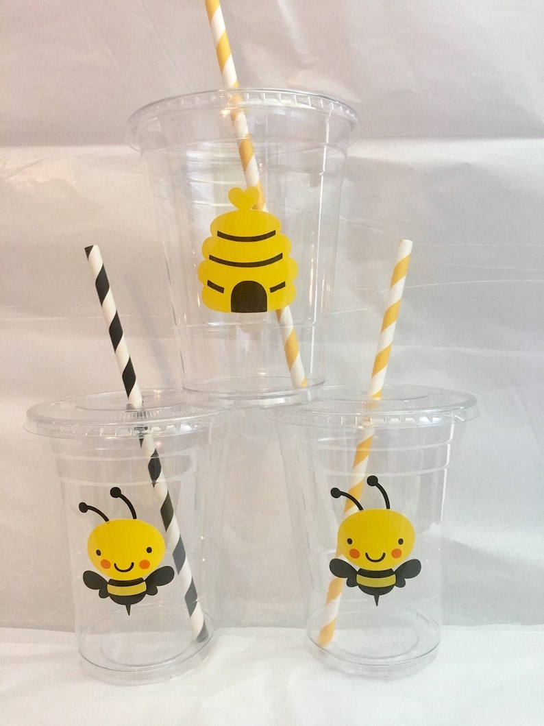 Bee Party Cups Birthday Honeybee Beehives Favors Cup Set Favors Bees ...