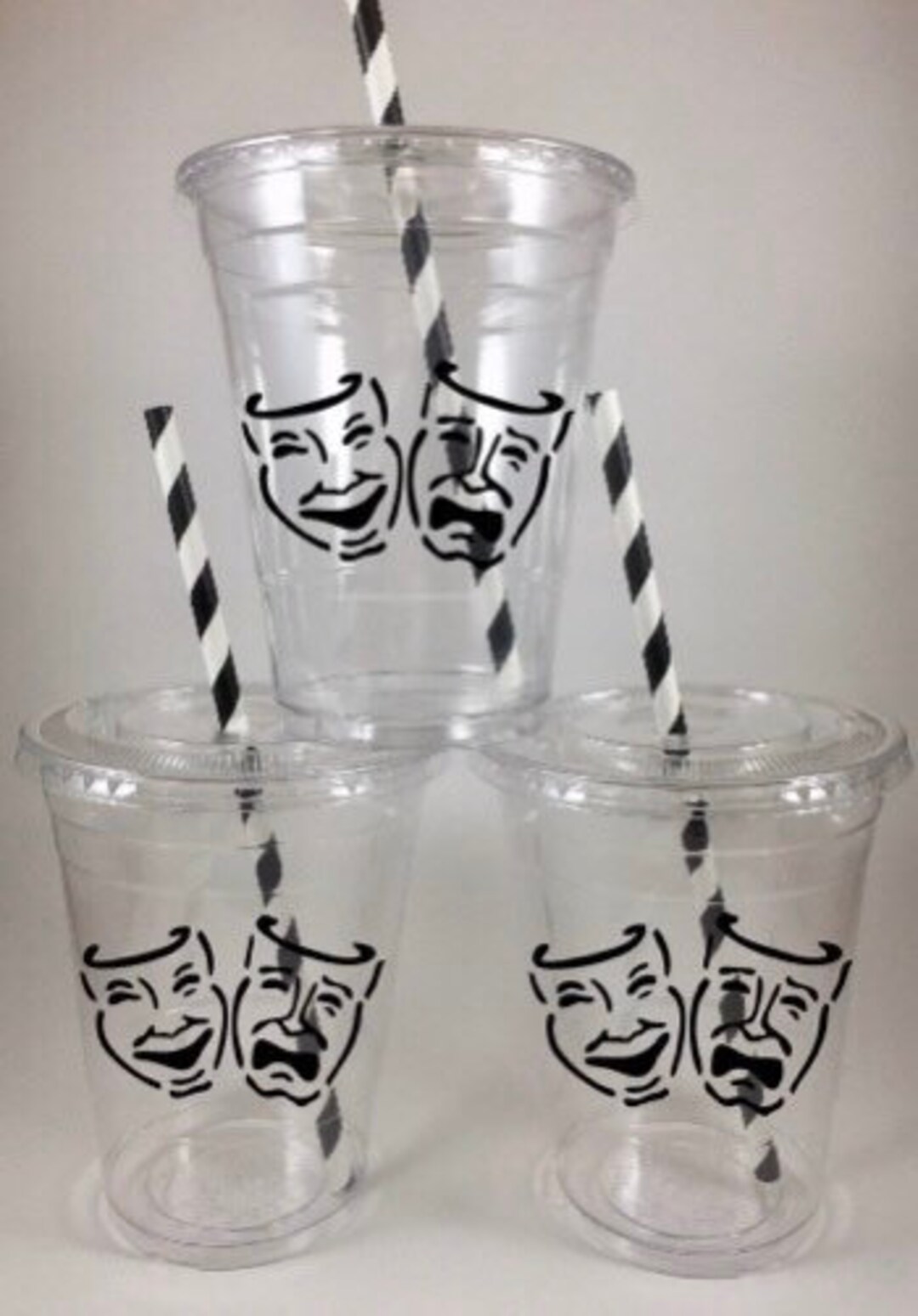 Theater Party Cups Disposable Drama Acting Masks All Colors Available ...