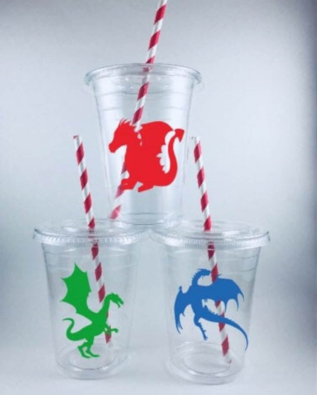 Dragon Party Cups Dragons Birthday Favors Decorations PERSONALIZED ...