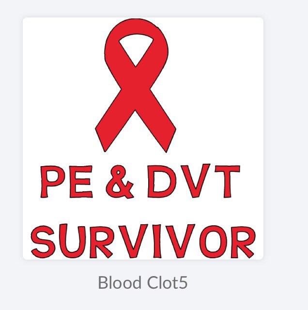 BLOOD Clot Vinyl Awareness Ribbon Decal DVT PE Pulmonary Embolism ...