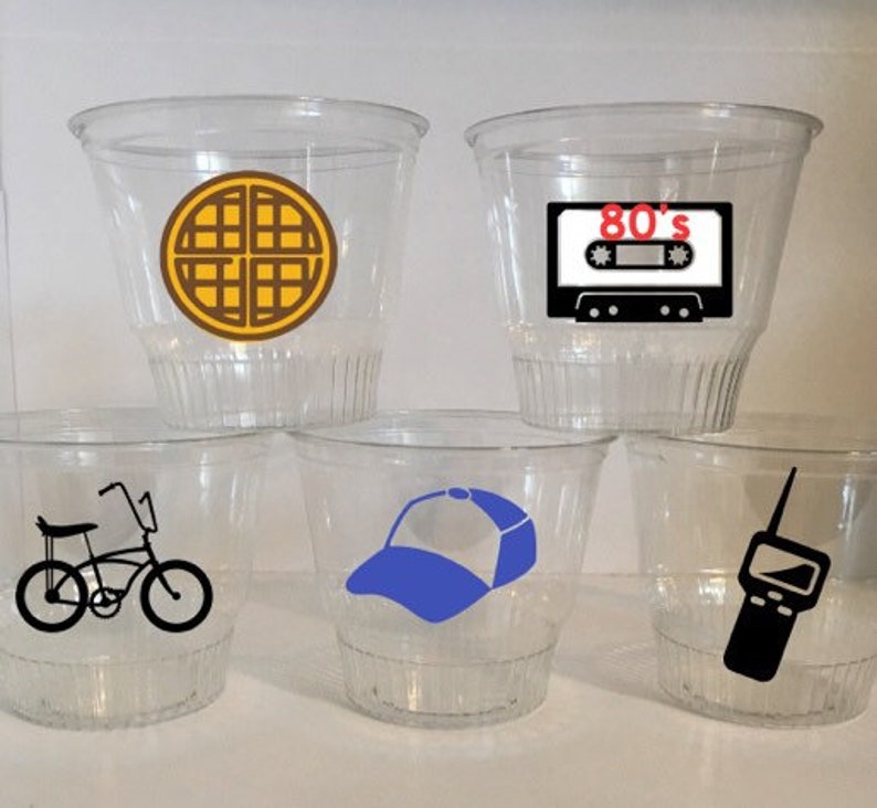 Stranger Themed Dessert Party Cups Punch Drink Waffles Birthday Ice ...