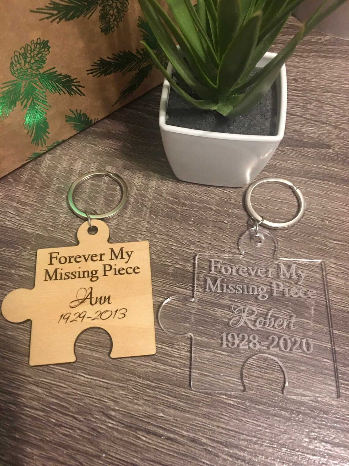Personalized Memorial Keychain Forever My Missing Piece Puzzle - Etsy