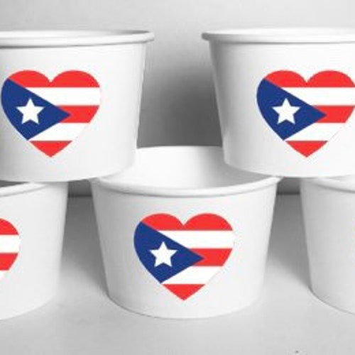 Puerto Rico PARTY CUPS Rican Flag Birthday Lids Straws - Etsy