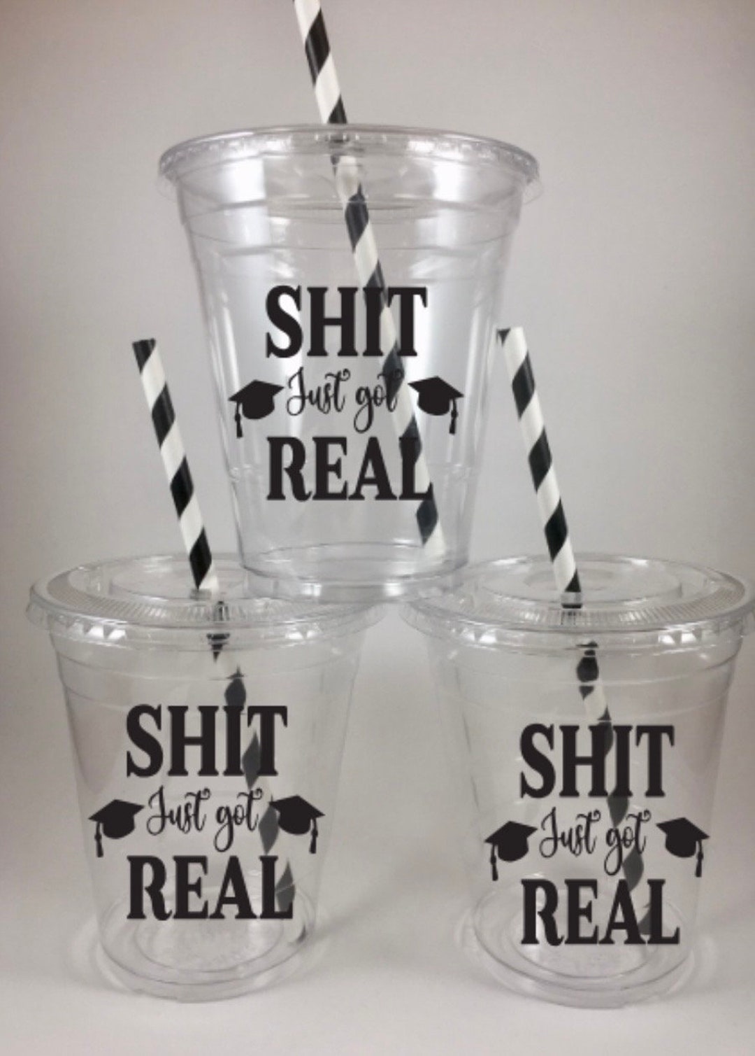 Graduation Party Cups 2025 Grad Disposable With Lids Straws Just Got ...