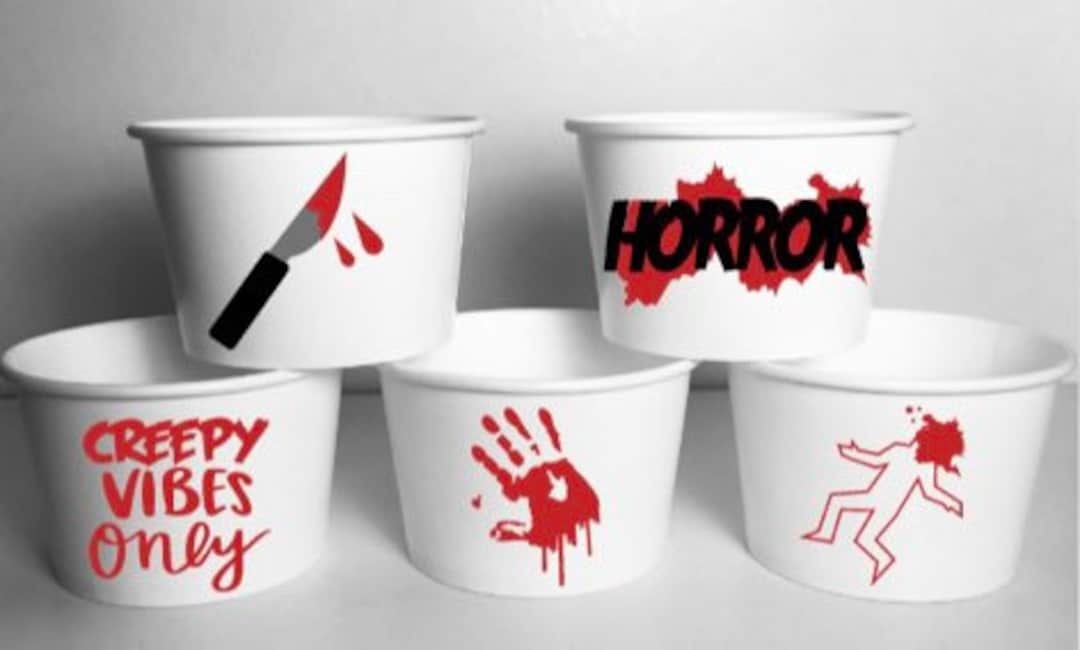 Horror PARTY CUPS Snack Candy Treat Ice Cream Food Favor Bowls - Etsy