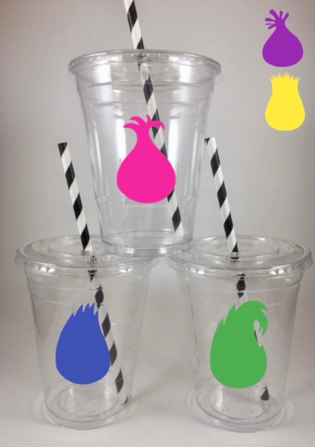 Troll Hair Party Cups Trolls Inspired Cup Personalized Customized ...