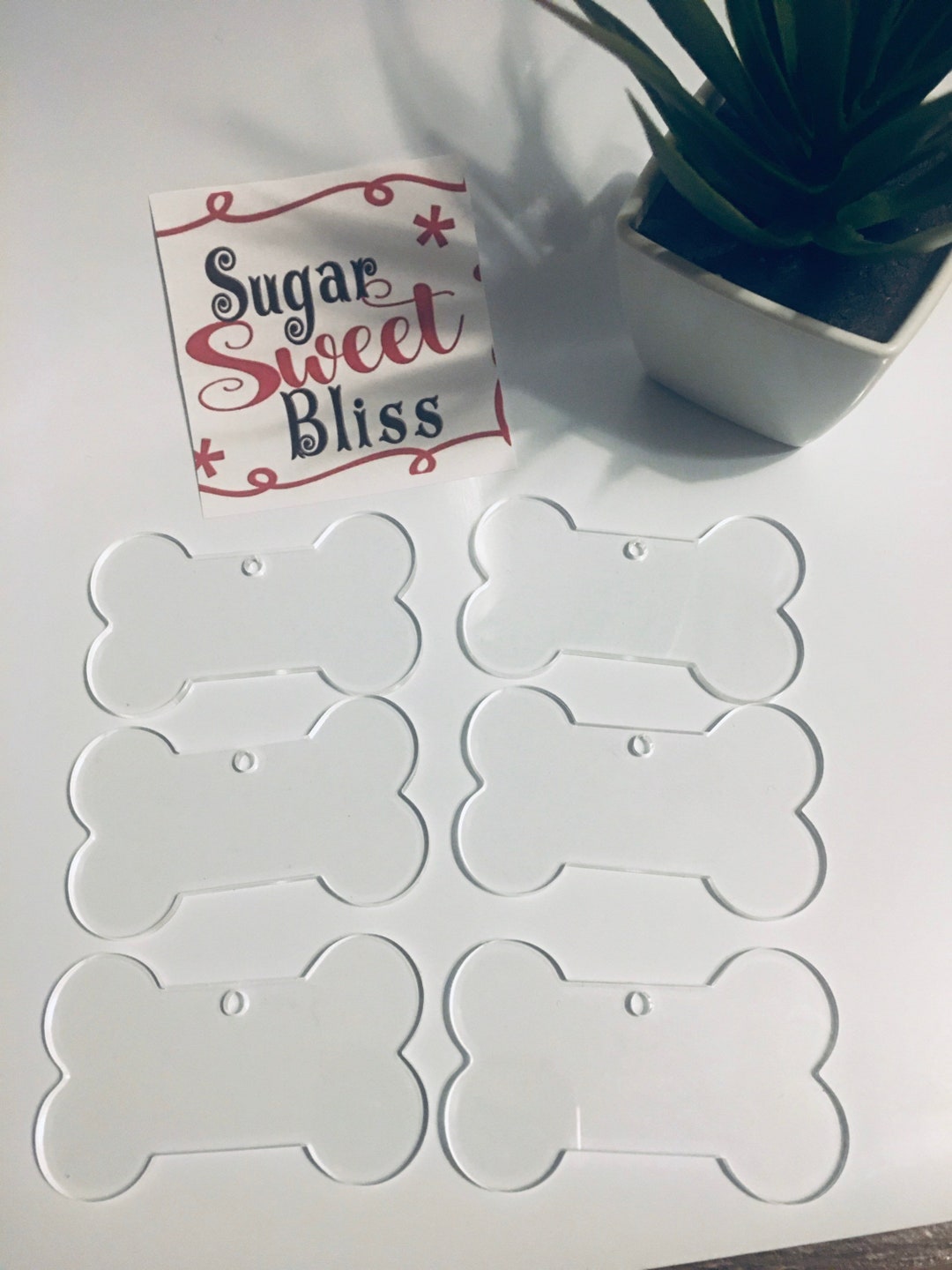 Acrylic Blanks Dog Bone Tags Set/6 Vinyl DIY Paint Doggie Bones - Etsy