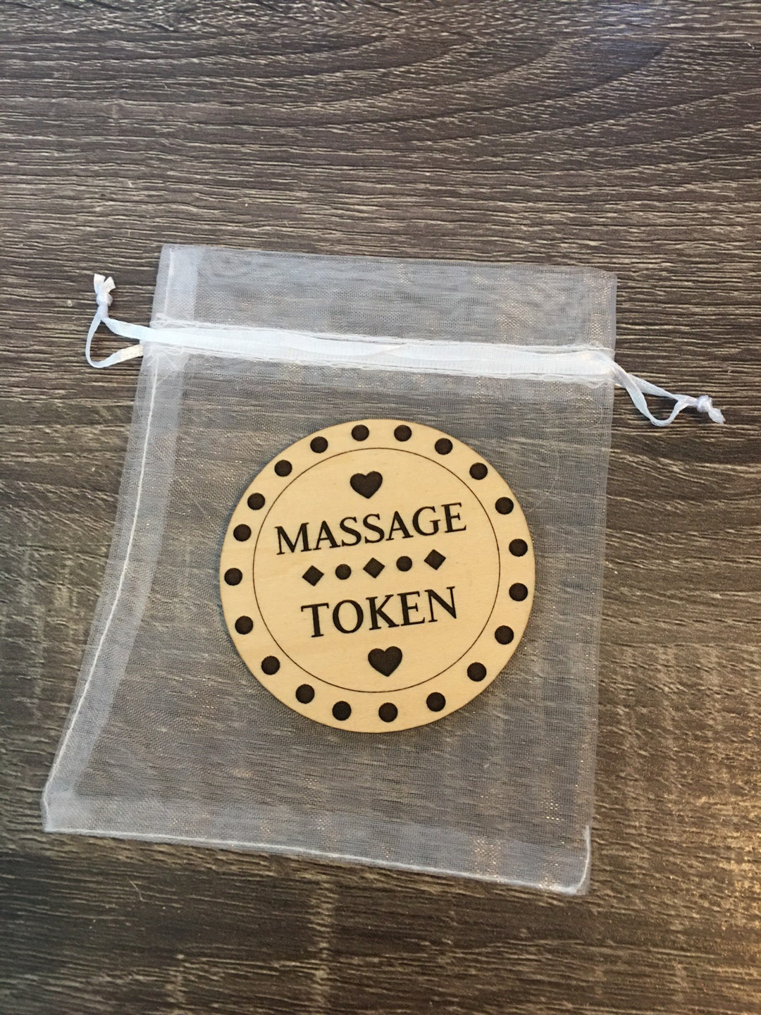 Massage Token Gift Anniversary Birthday Wood Engraved Womens Mens - Etsy