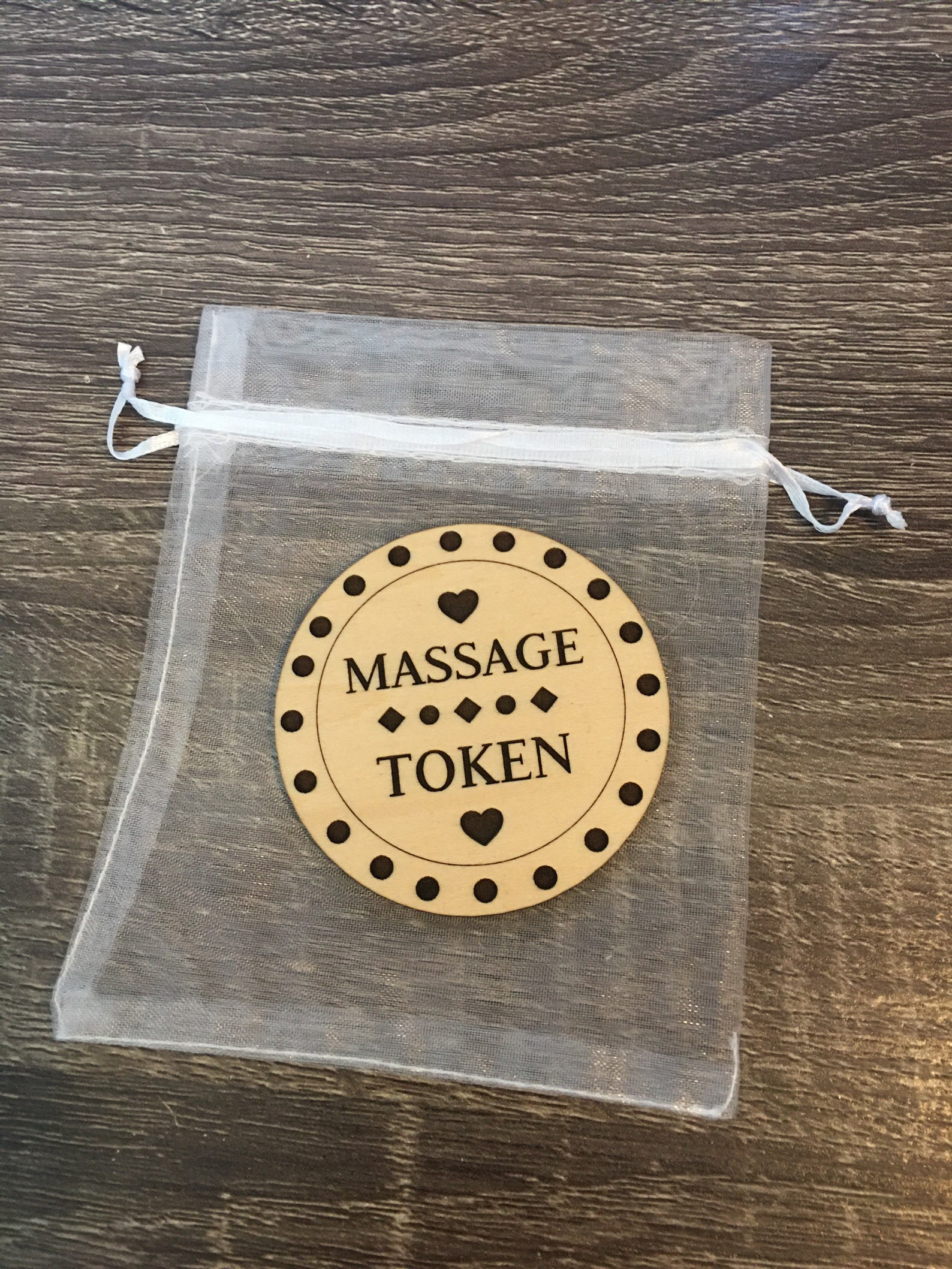 Massage Token Gift Anniversary Birthday Wood Engraved Womens | Etsy