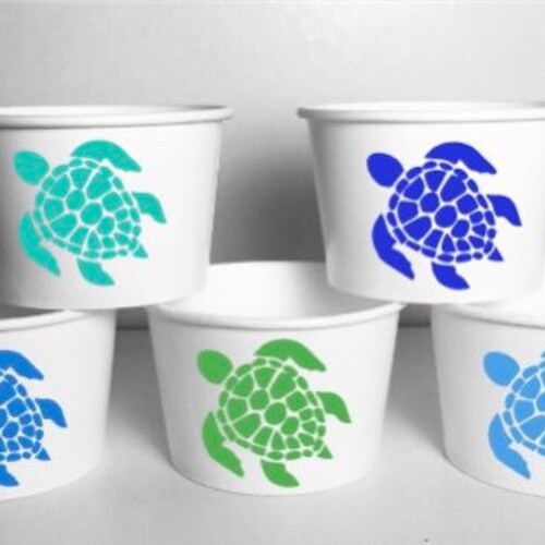 SEA TURTLE PARTY Cups Birthday Food Treat Favors Bowl Cup - Etsy