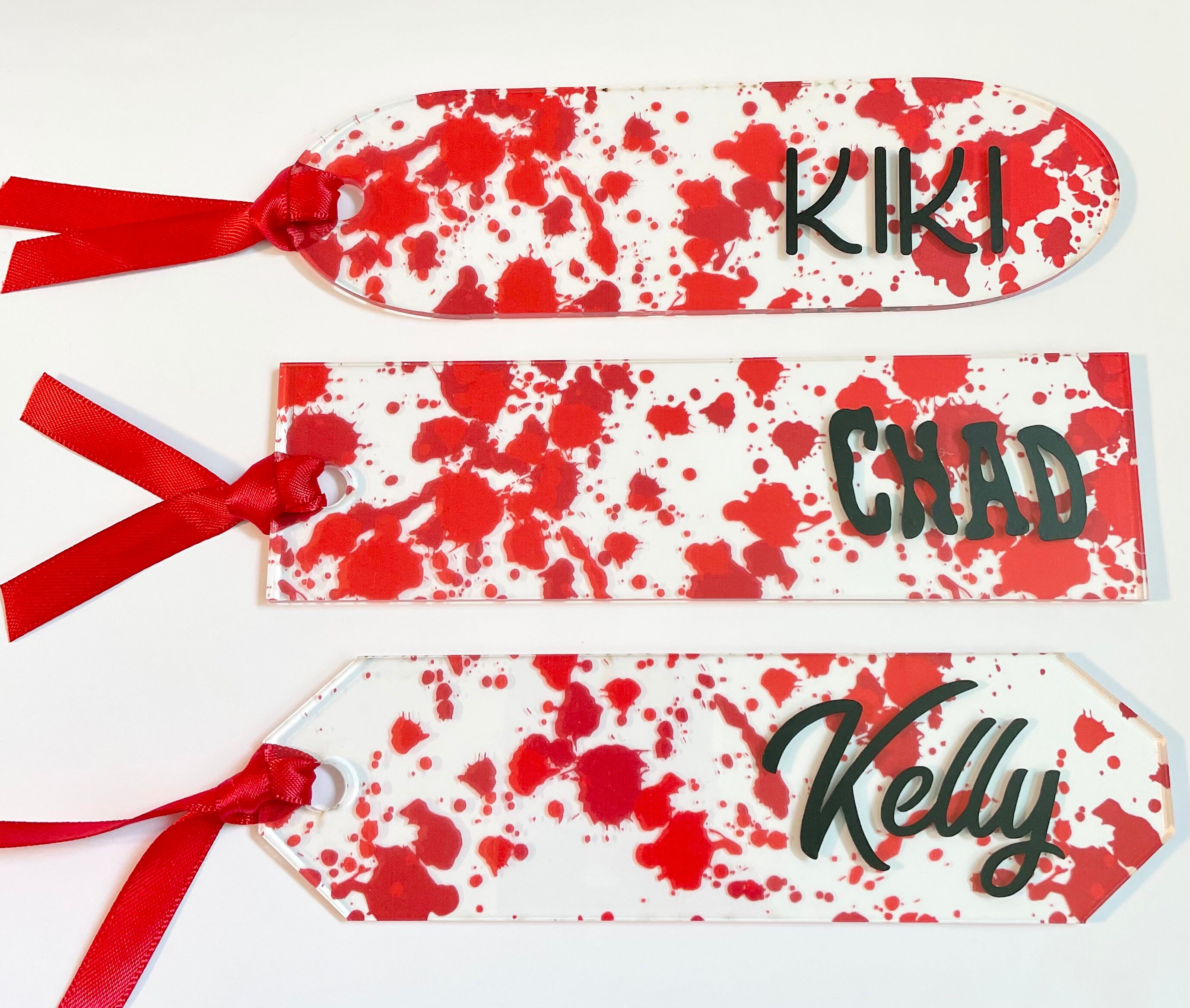 Blood Splatter Bookmark Horror Crime Murder Personalized - Etsy