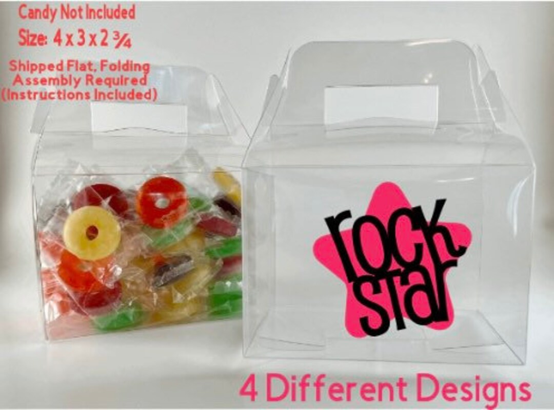 ROCKSTAR PARTY BOXES Empty Birthday Favors Candy Treat Rock Star You ...