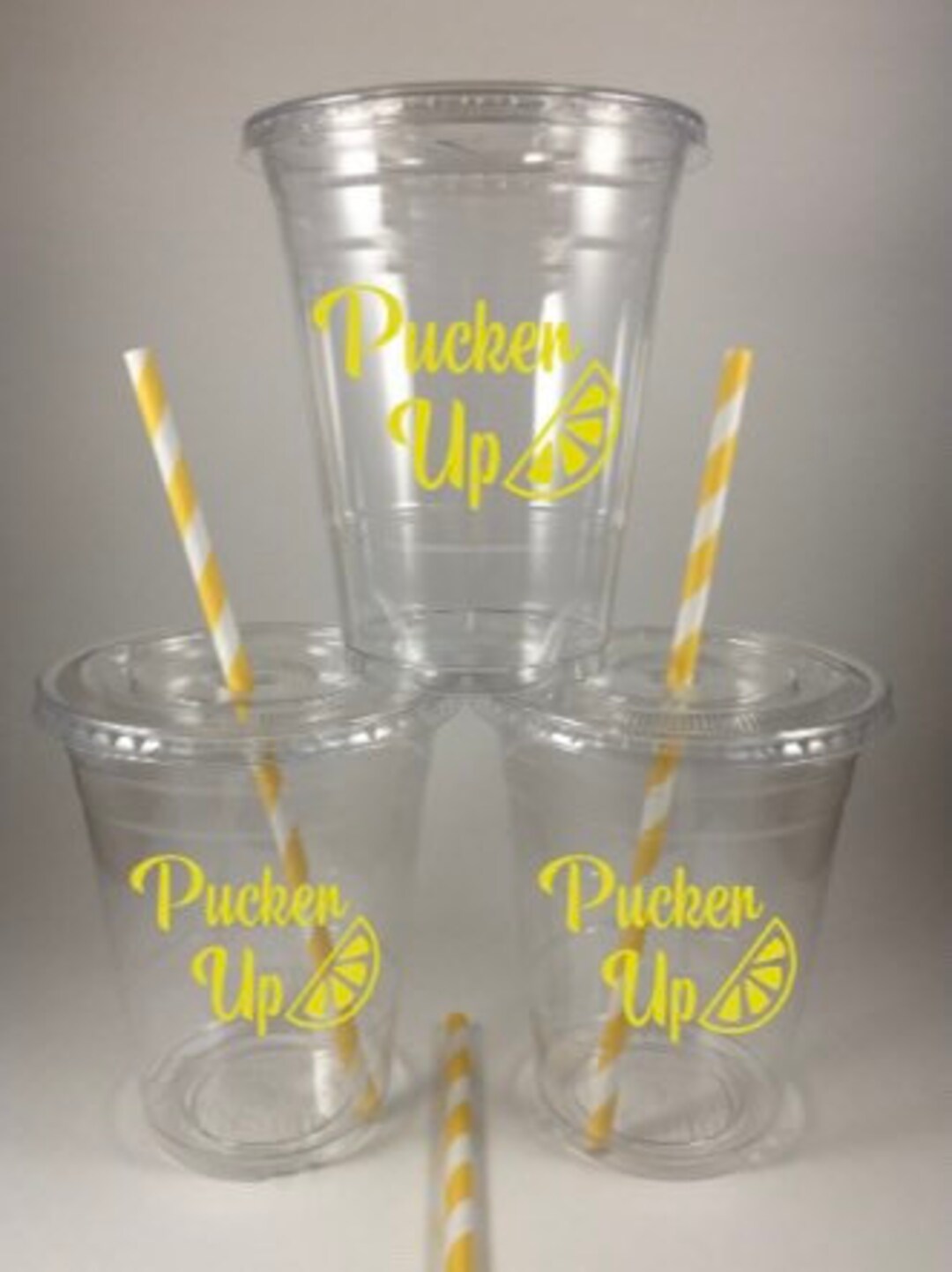 Pucker up Party Cups Lemon Birthday Disposables Lemons - Etsy