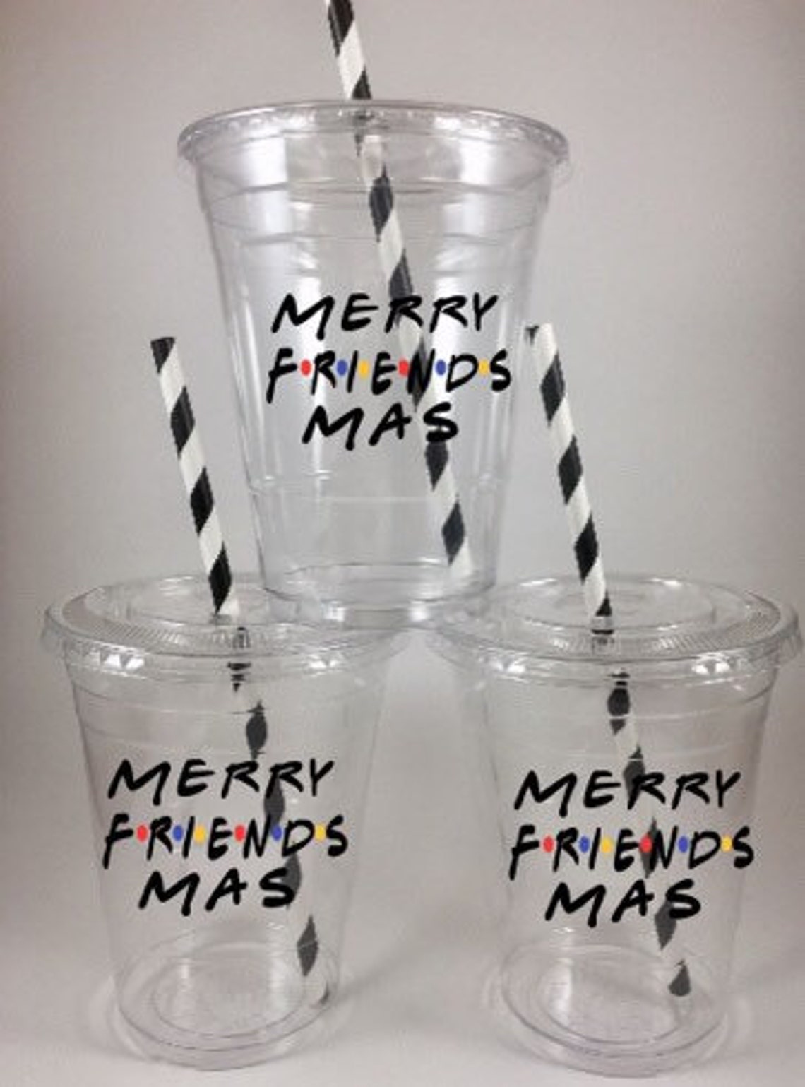 Friends Christmas Party Cups Friendsmas Disposable Table | Etsy