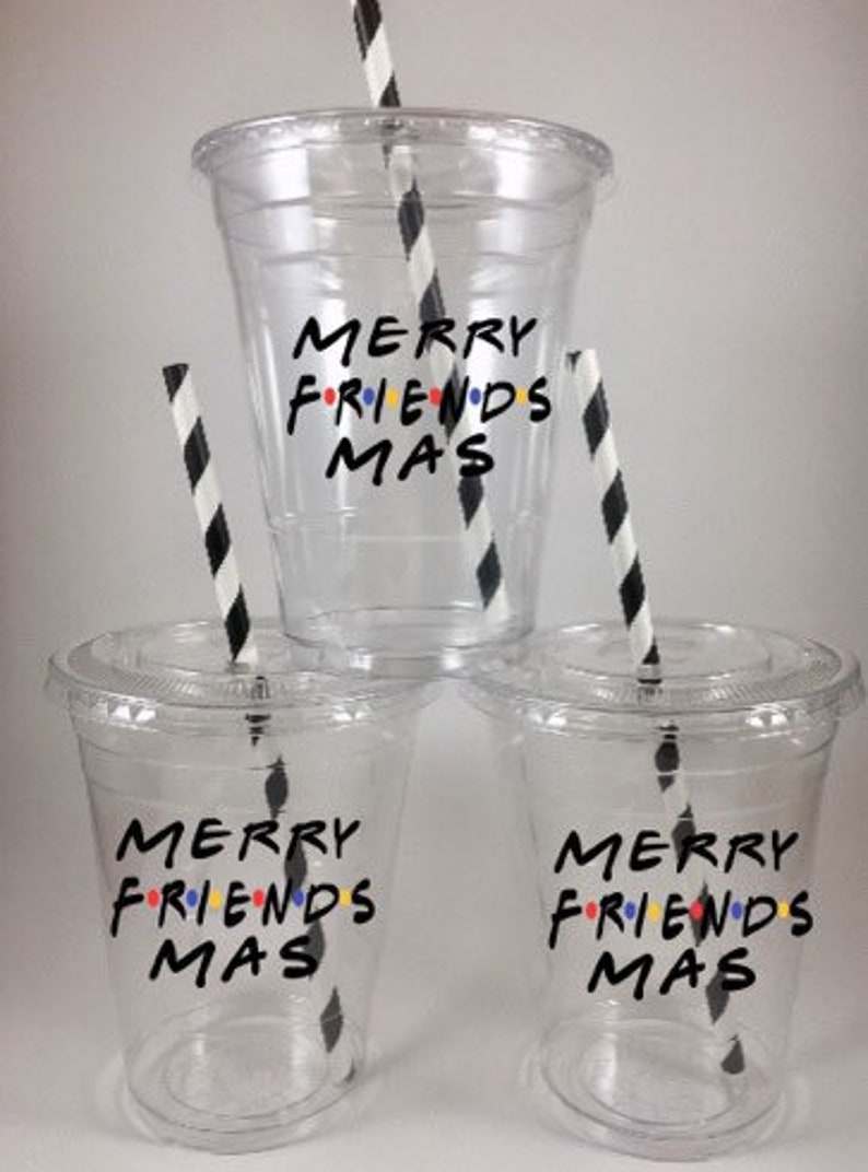 Friends Christmas Party Cups Friendsmas Disposable Table - Etsy