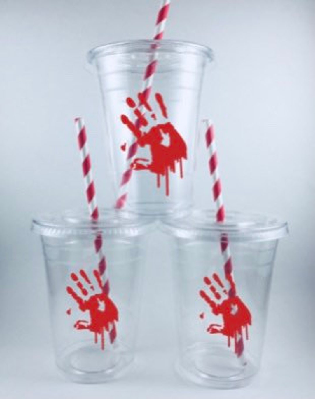 Halloween Bloody Handprint PARTY CUPS Horror Murder Mystery Birthday ...