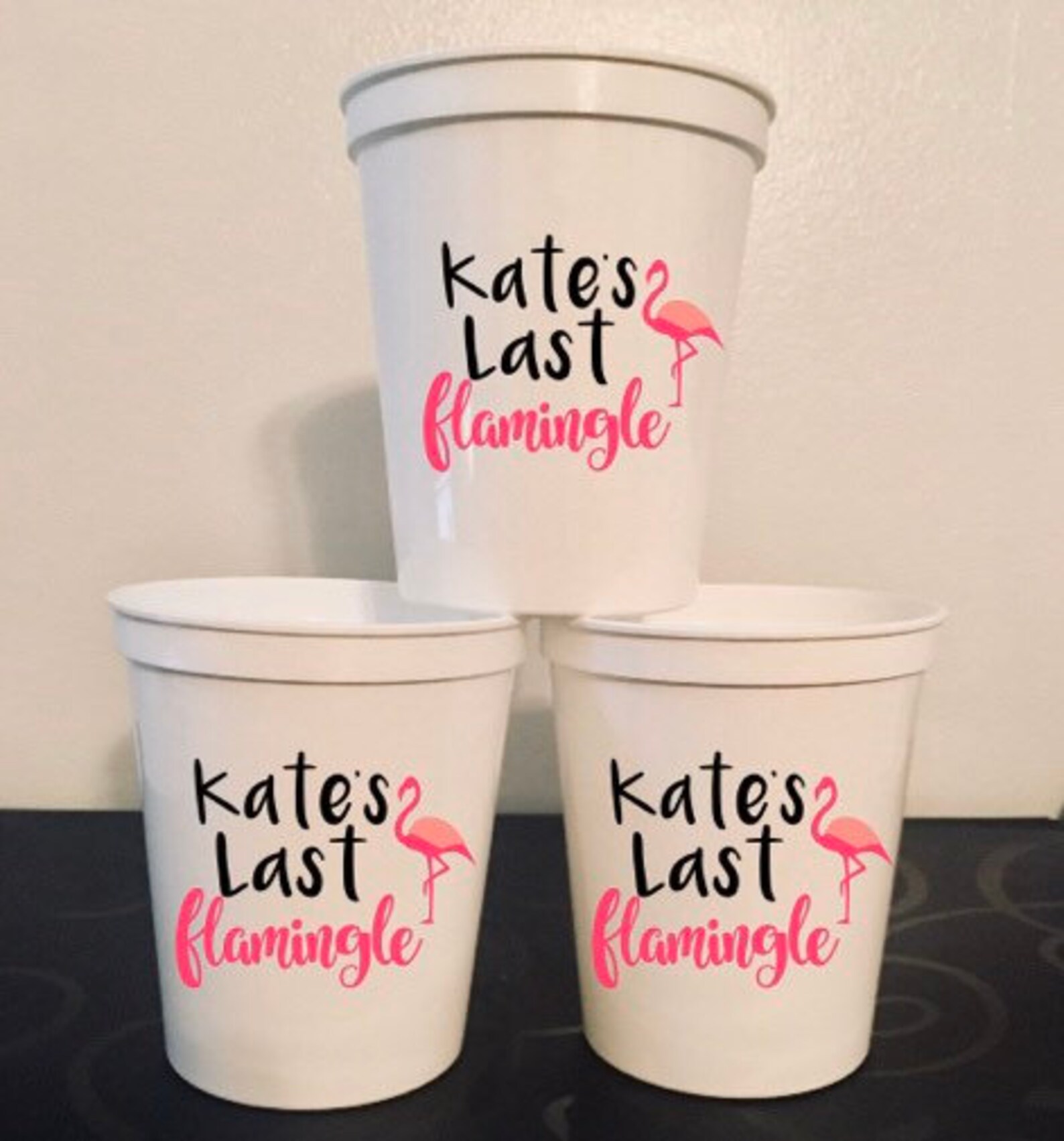 Last or Final Flamingle PARTY CUPS PERSONALIZED Name - Etsy
