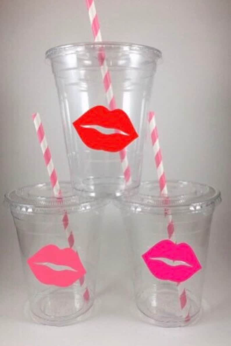 Lips Party Cups Lip Birthday Decorations PERSONALIZED Disposables - Etsy