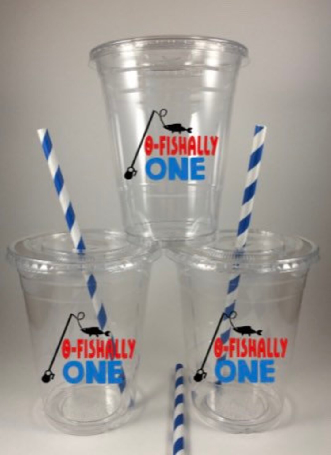 Ofishally ONE Fishing Party Cups First 1st Birthday O Fishally - Etsy
