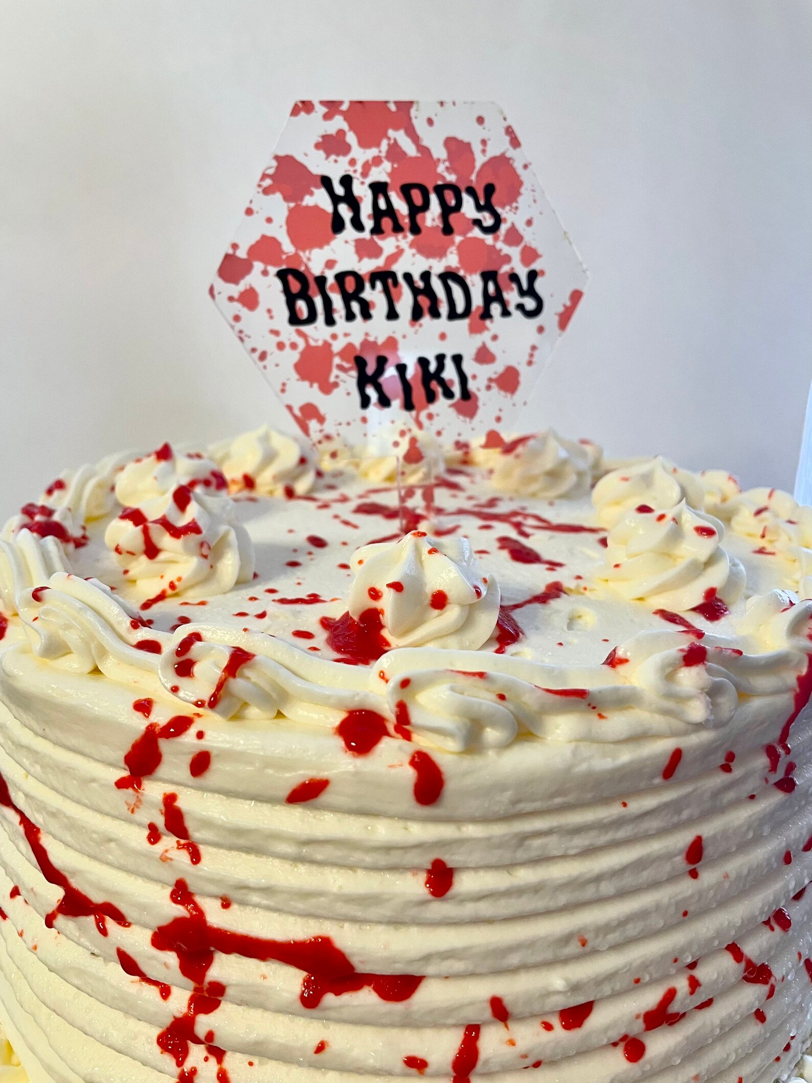 Blood Splatter Birthday Party Cake Topper Personalized Horror - Etsy