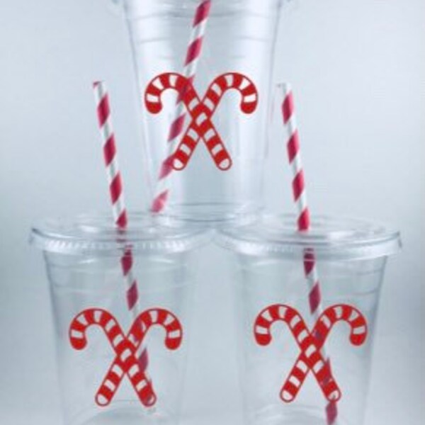 Candy Cane Paper Cups - Etsy