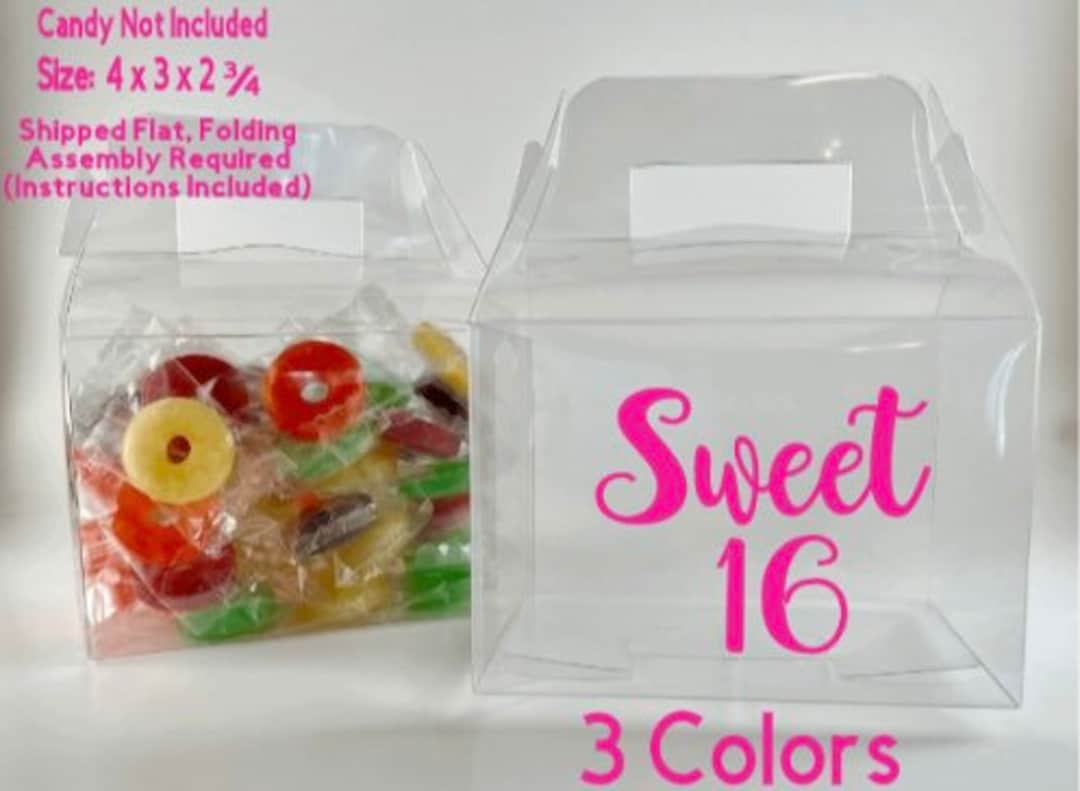 Sweet 16 PARTY BOXES Empty Birthday Favors Candy Treat You Fill Sixteen ...