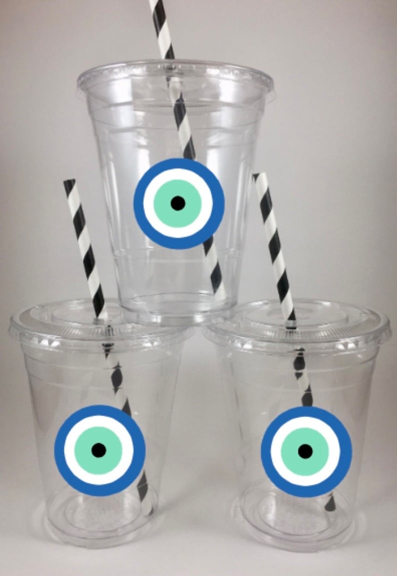 Evil Eye Party Cups DISPOSABLE Birthday Greek Protection - Etsy