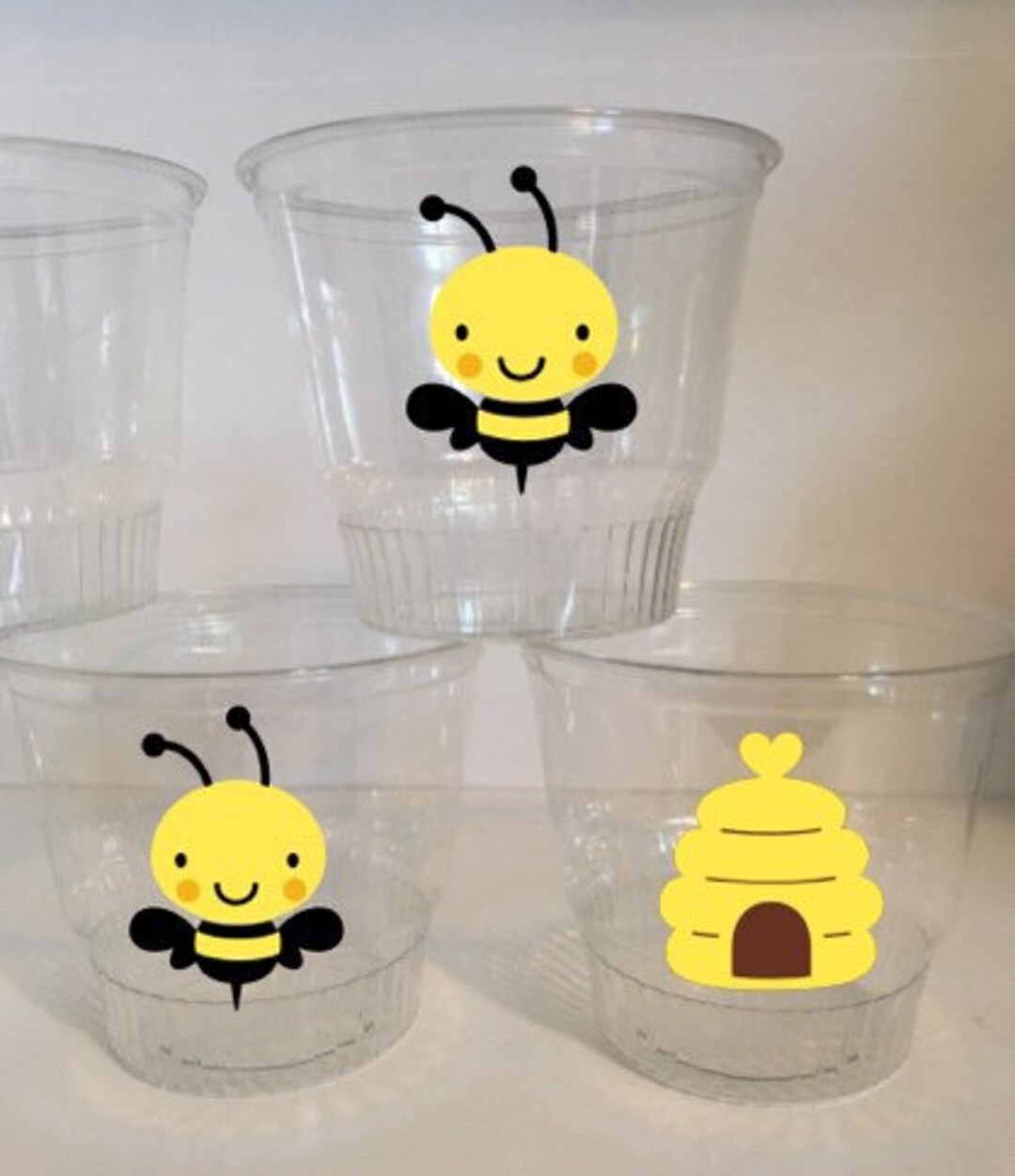 Bee Party DESSERT CUPS Honeybees and Hives Ice Cream Treat Cup Set Bees ...