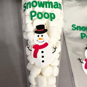 Christmas Snowman Poop PARTY BAGS Empty Food Cone Shaped Bag Candy ...