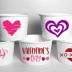 Valentine’s Day PARTY Cups Food Treat Favors Bowl Cup - Etsy