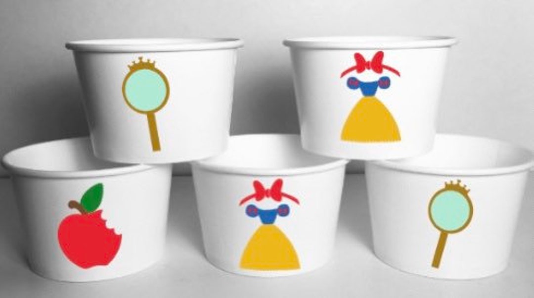 Snow White PARTY CUPS Ice Cream Food Favor Bowls - Etsy