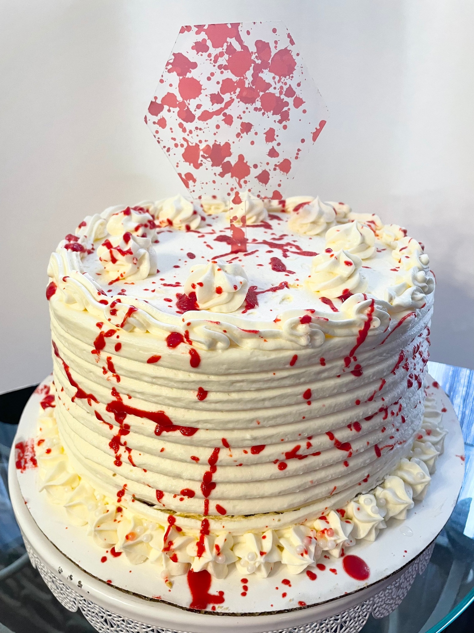 Blood Splatter Birthday Party Cake Topper Personalized Horror | Etsy