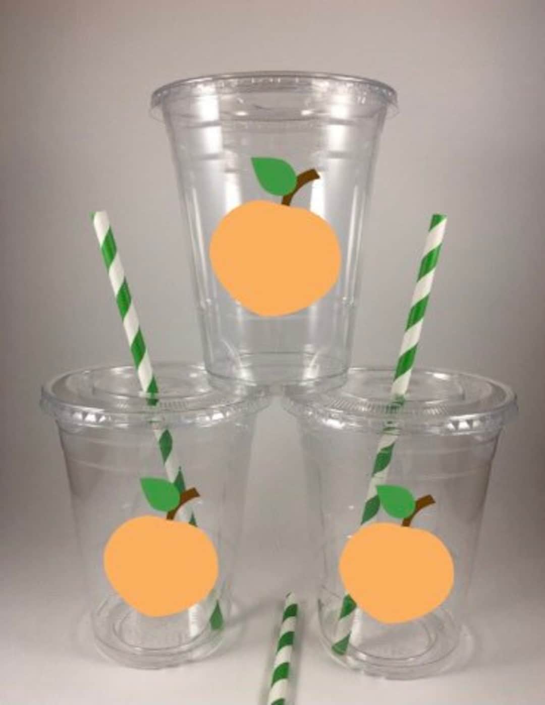 Peach Birthday Party Cups DISPOSABLES Peaches Southern 1st First - Etsy