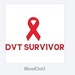 BLOOD Clot Vinyl Awareness Ribbon Decal DVT PE Pulmonary Embolism ...
