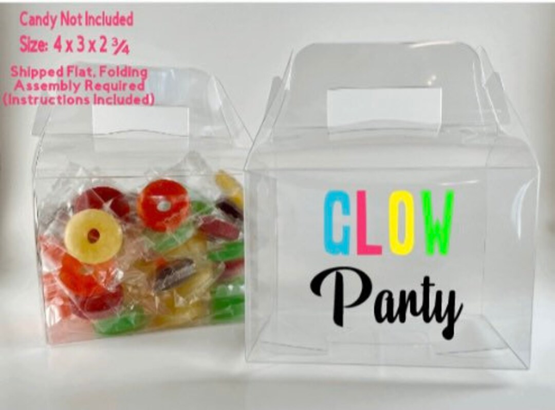 Glow PARTY BOXES Empty Birthday Favors Candy Treat You Fill - Etsy