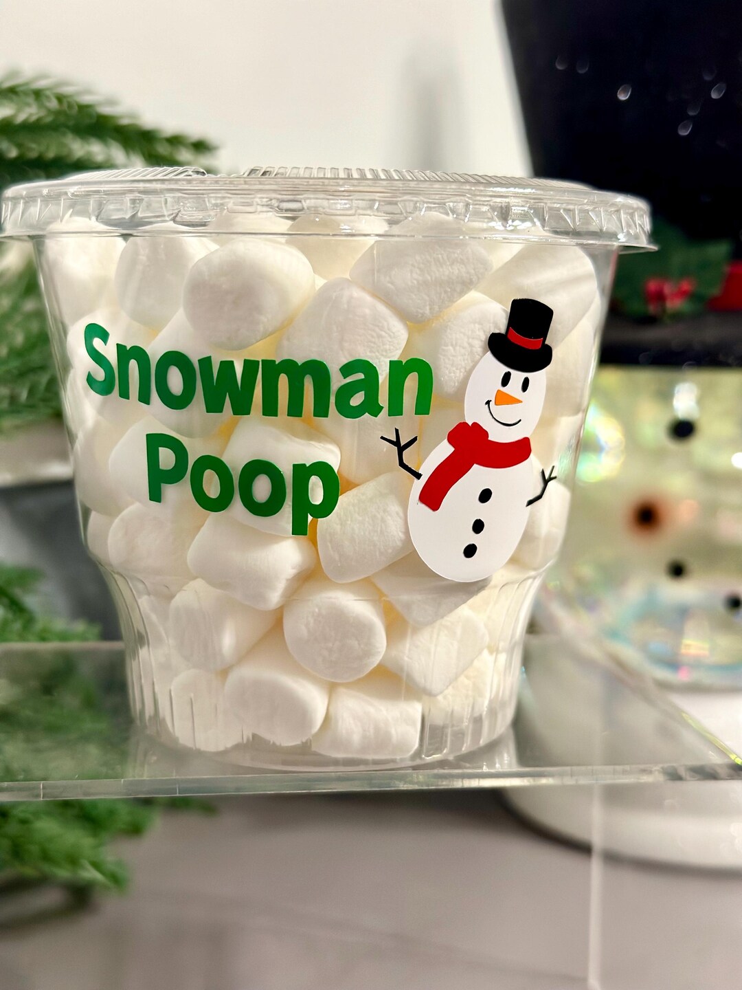 Snowman Poop Christmas Cups W/lids Class Treat Cup Punch Sized EMPTY ...