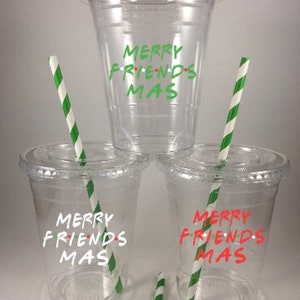 Friends Christmas Party Cups Friendsmas Disposable Table Decorations - Etsy