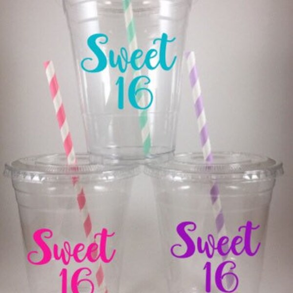 Sweet 16 Personalized Cups Wedding - Etsy