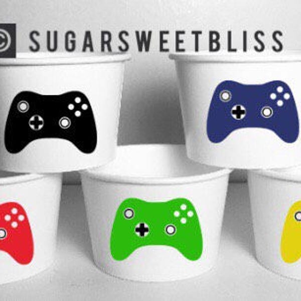 Gaming Party Paper Cups Birthday Party Cups Video - Etsy