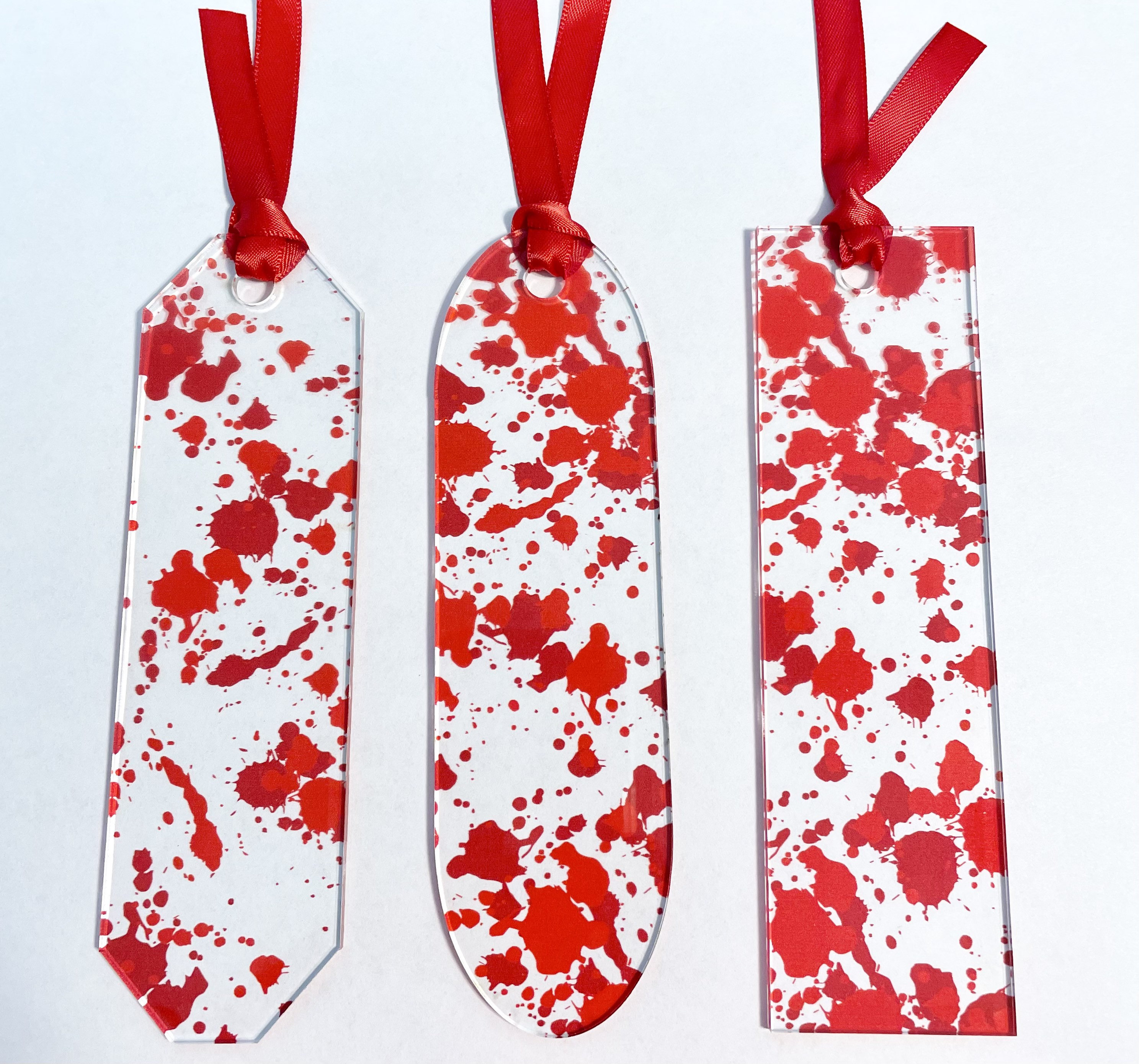 Blood Splatter Bookmark Horror Crime Murder Personalized - Etsy