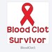BLOOD Clot Vinyl Awareness Ribbon Decal DVT PE Pulmonary Embolism ...