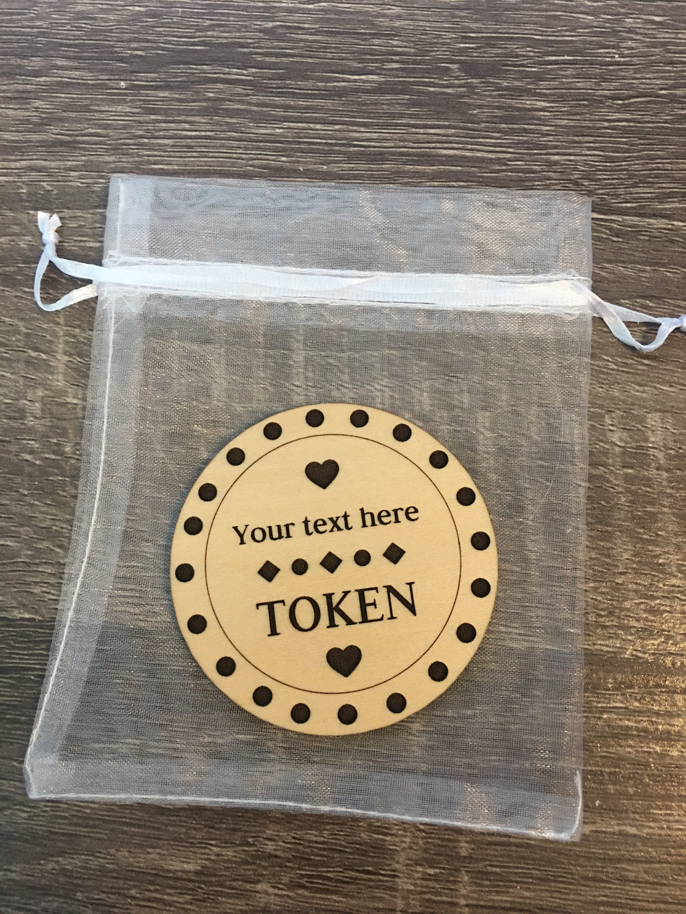 Custom Token YOUR MESSAGE Gift Personalized Anniversary | Etsy