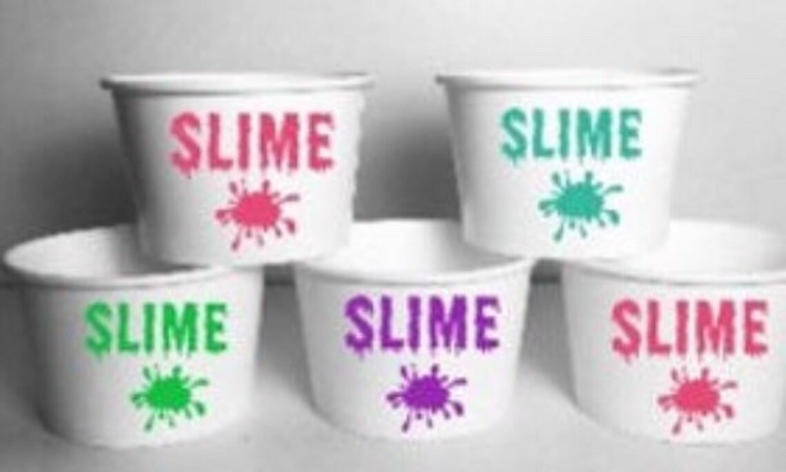 GIRLS SLIME PARTY Set 12 Cups and 12 Snack Cups Birthday - Etsy