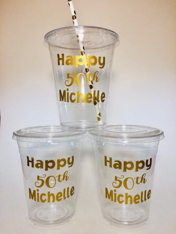 Personalized Birthday Party Cups Any Colors CUSTOMIZED NAME | Etsy