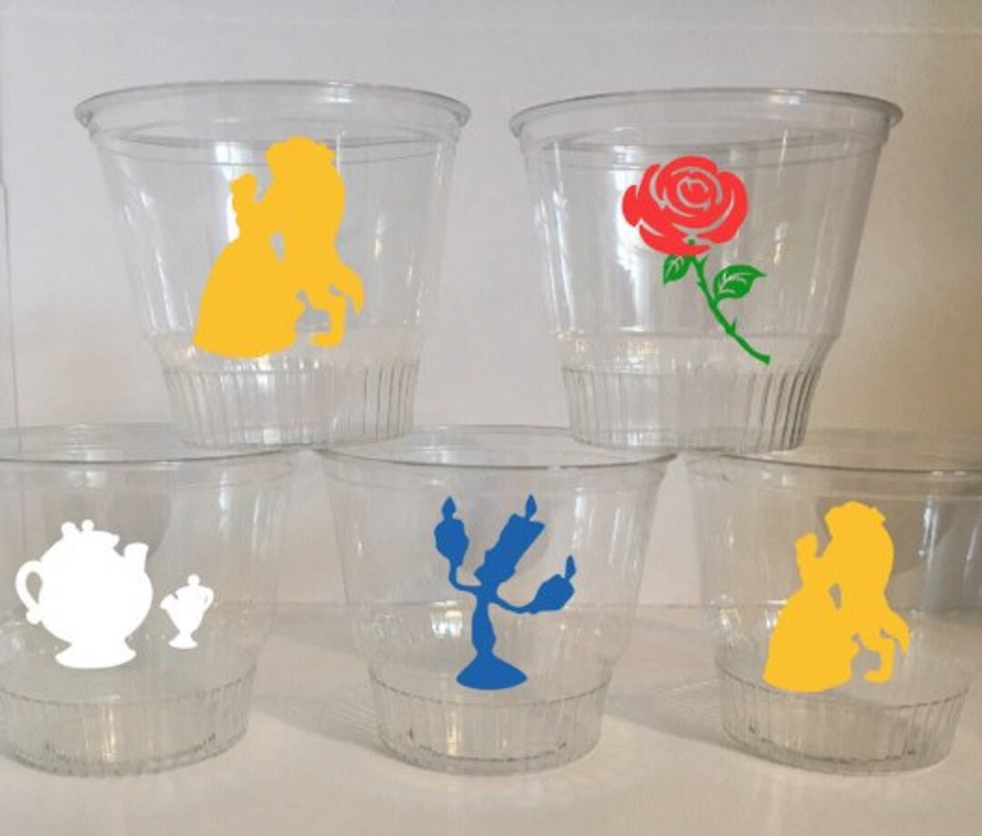 Beauty and the Beast Dessert Cups Birthday Party Favors Cup Set Food ...