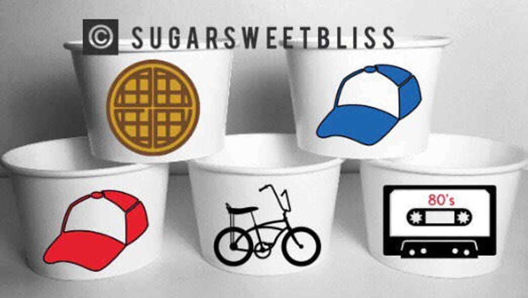 Stranger Party Cups Birthday Favors Favor Cup Food Ice Cream Waffles ...